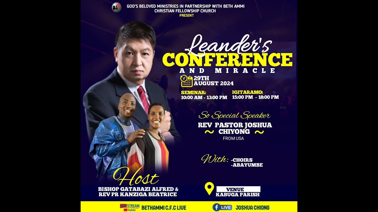LEADERS CONFERENCE WITH GOD BELOVED MINISTRY WITH JOSHUA CHIONG - YouTube