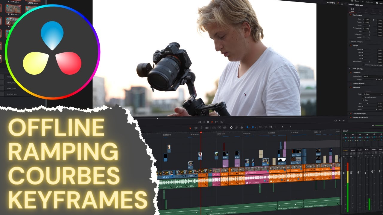 Formation Davinci Resolve: Les Keyframes, courbes, ramping, Off-line ...