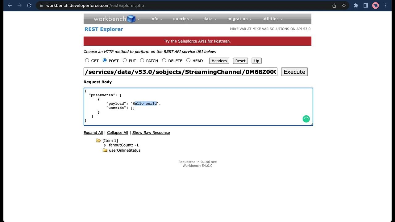 Salesforce Streaming API Generic Events example - YouTube