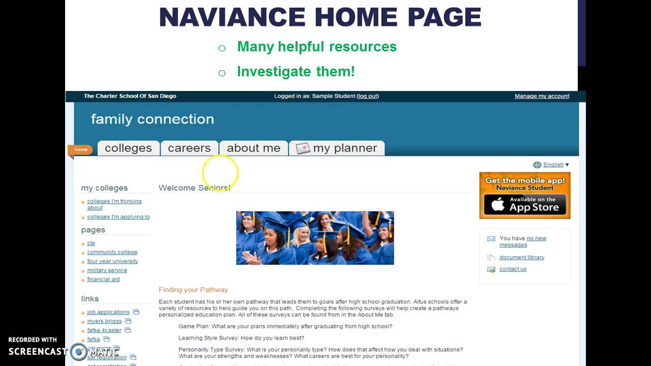 Pathway Exhibition - Accessing Naviance Tutorial - YouTube