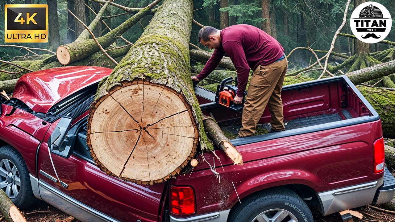 Dangerous Fastest Idiots Cutting Tree Fails Skill With Chainsaw | Tree ...