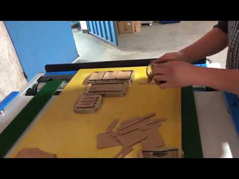 Reverse cutting machine for leather goods