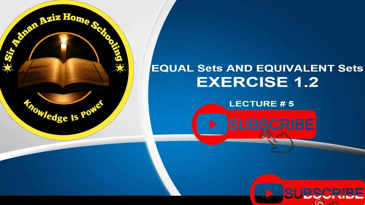 Equal and equivalent sets - YouTube