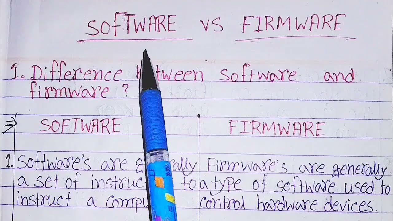 Software vs firmware|difference between software and firmware|software ...