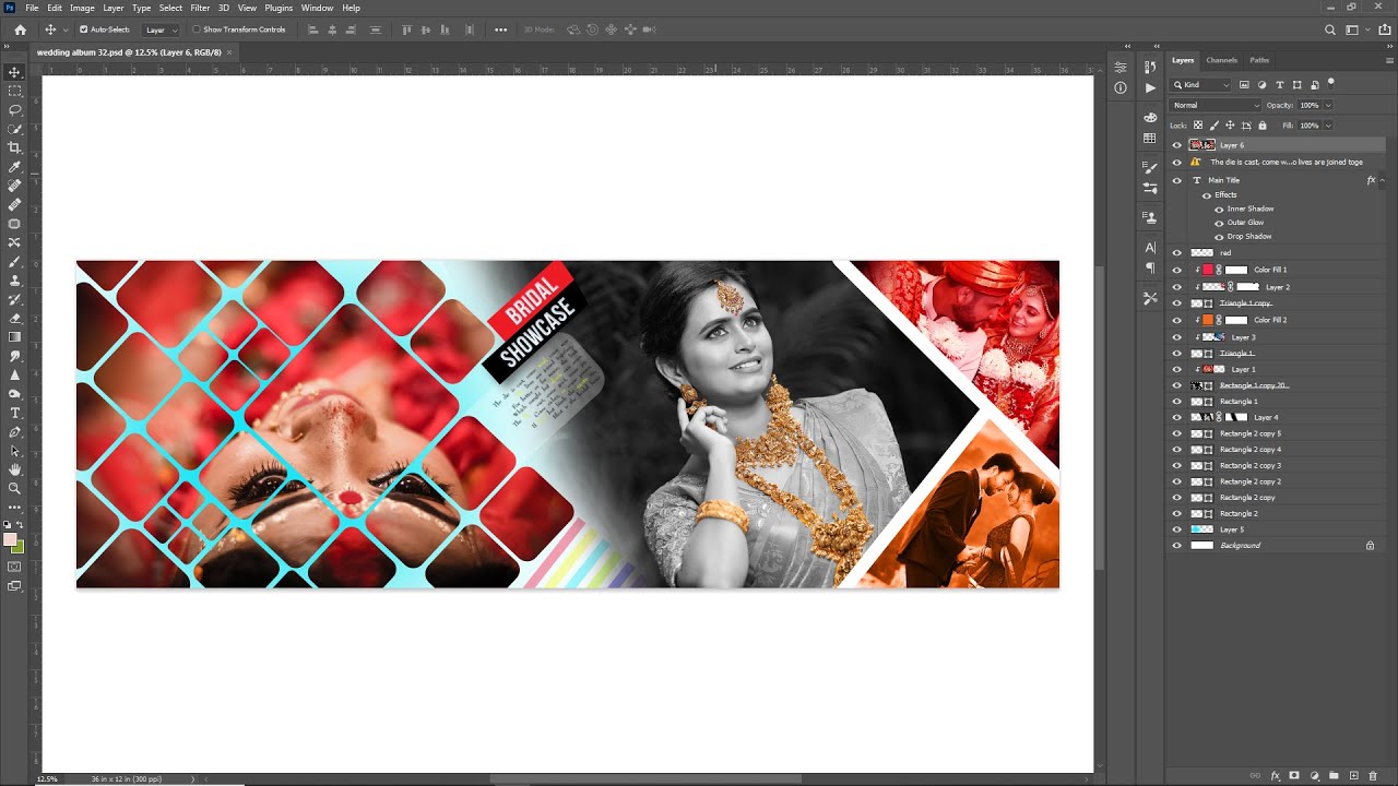 wedding album design\\editing\\in photoshop @Satheesh-Creations - YouTube
