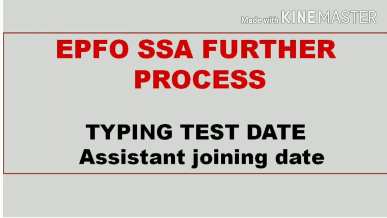 EPFO SSA Typing Test Date Latest Update YouTube epfo-ssa-typing-test-date-latest-update-youtube