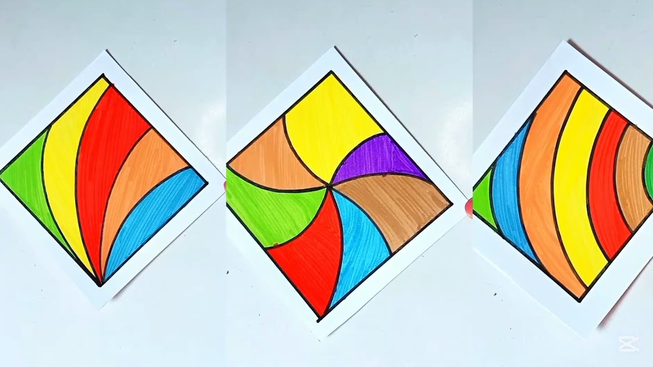Beautiful Multi Colours filling Art - YouTube