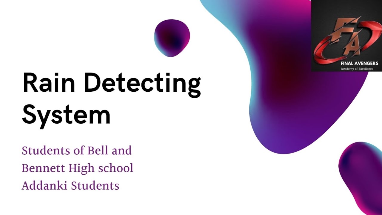 Rain Detecting System done by students of Bell & Bennett #addanki - YouTube