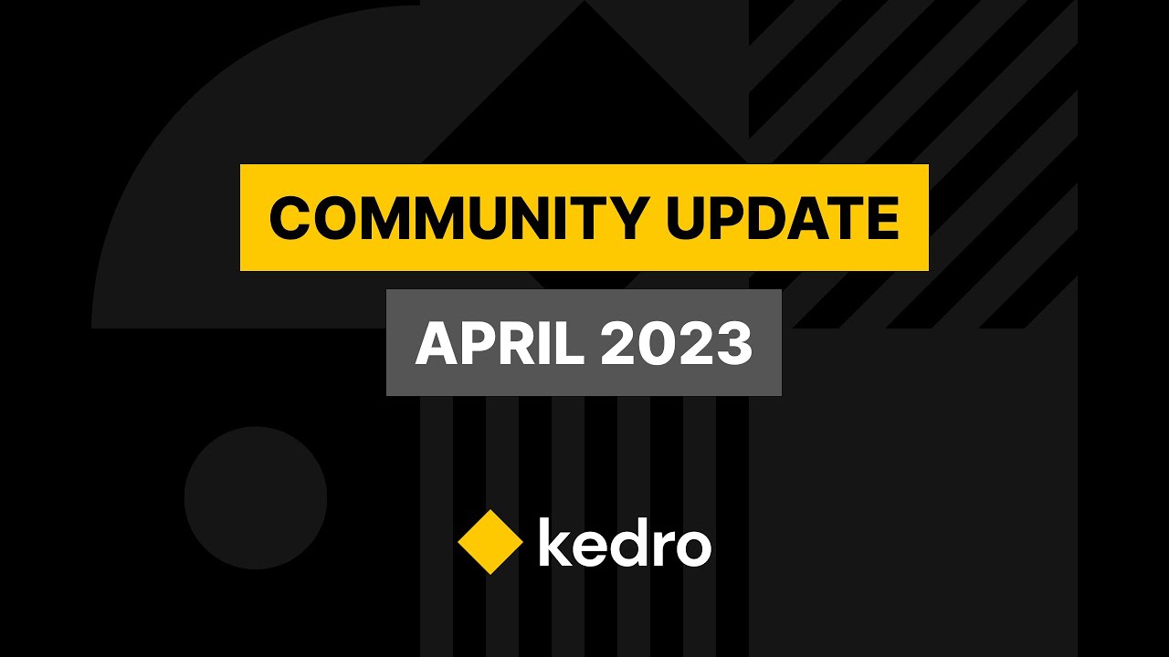 Kedro Community Update - April 2023 - YouTube
