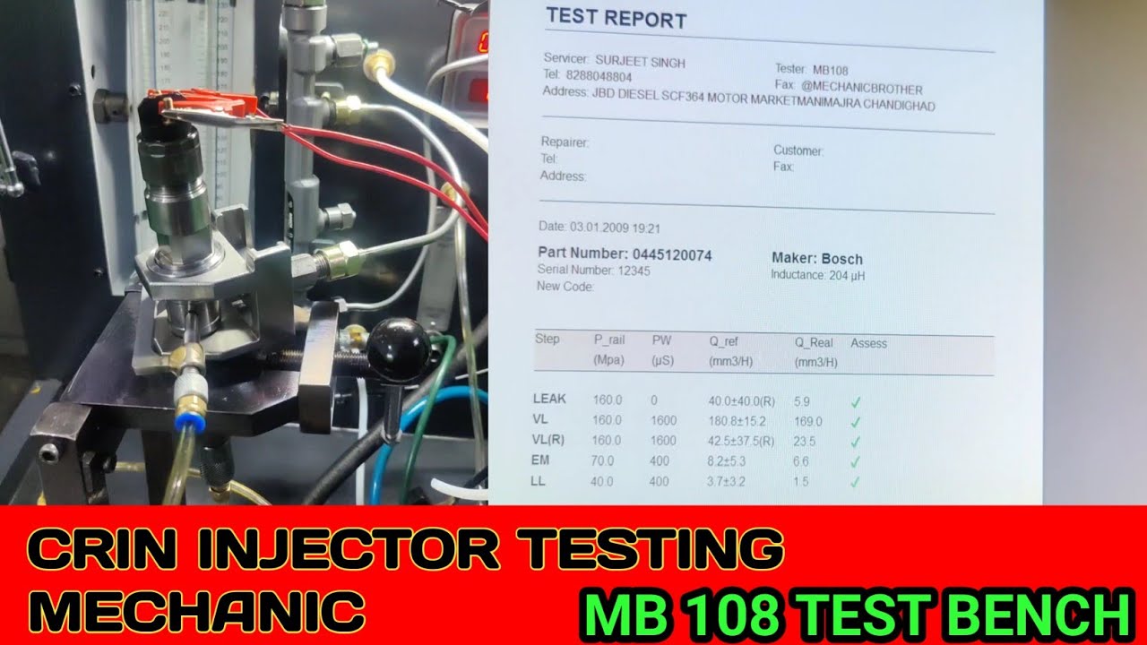 0445120074 VOLVO INJECTOR TESTING ! CRIN INJECTOR TEST BENCH ! CRIN ...