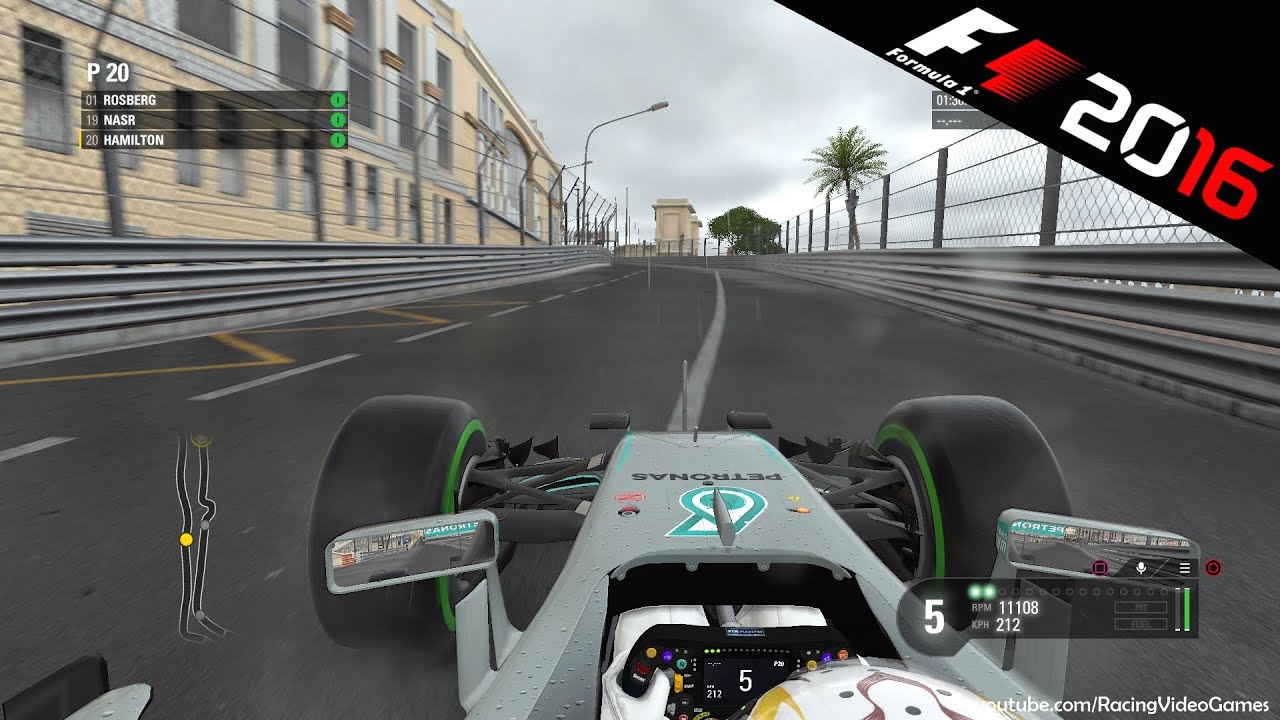 F1 2016 | Monaco Gameplay (Wet, Rain) Practice Session [PS4] - Lewis ...