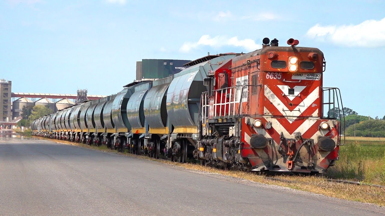 Trenes de FEPSA, NCA y TAC por Alvear, Aceitera CARGILL, Serodino y San ...