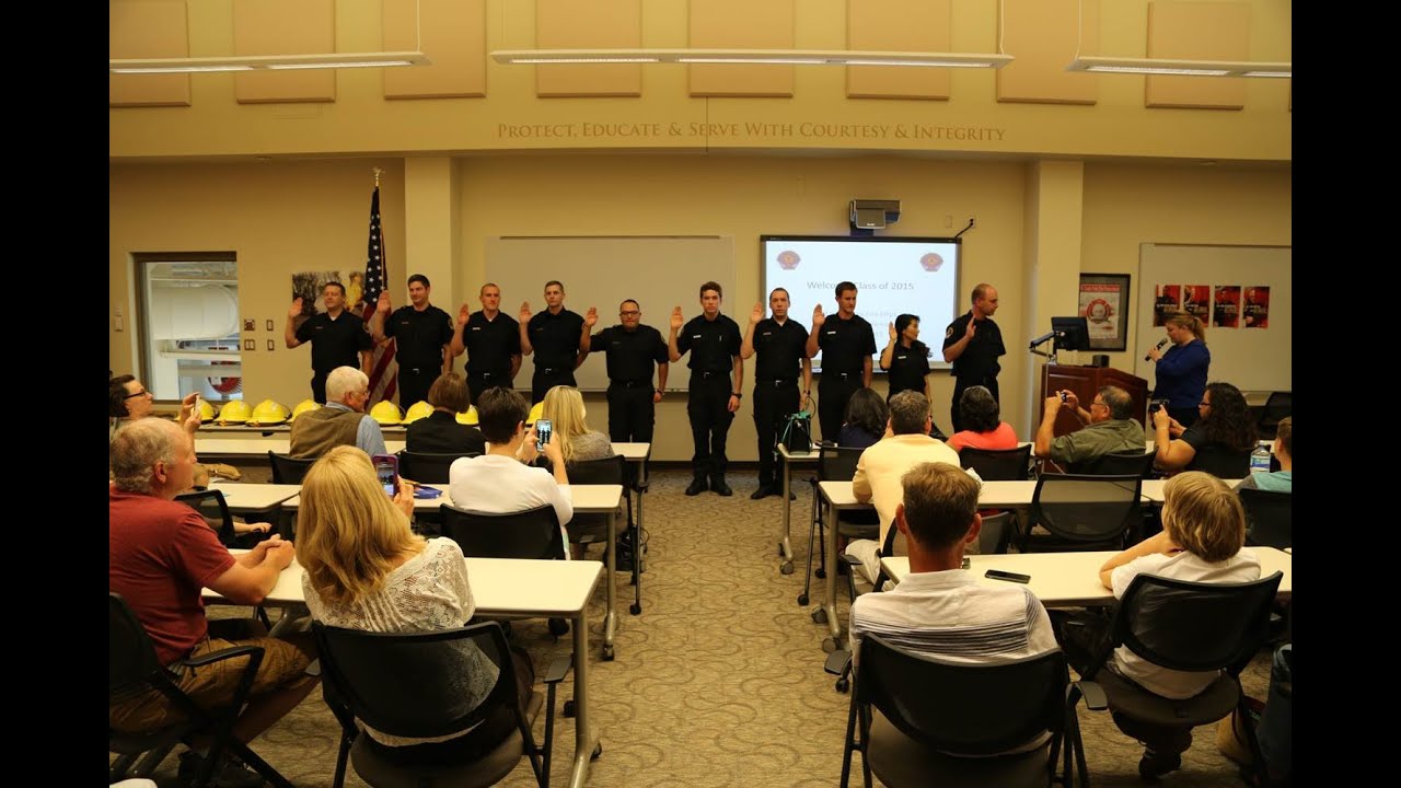 Oath of Office: Paid on Call Firefighters - YouTube