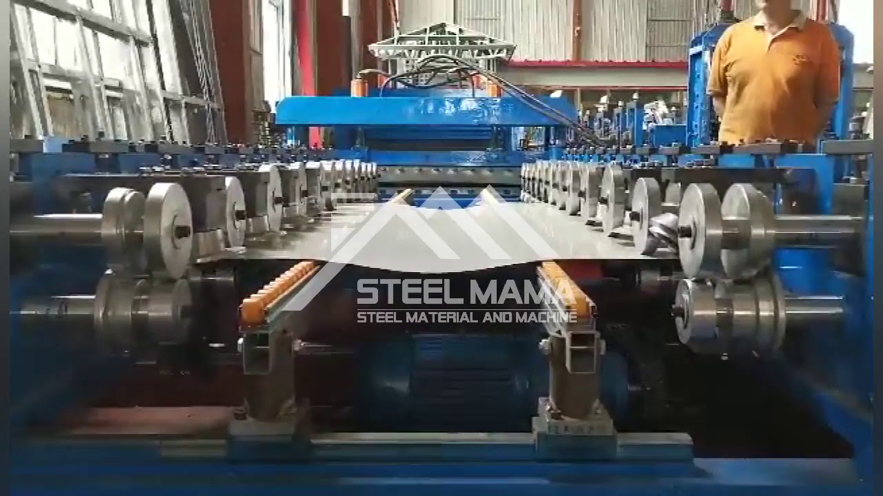 [STEELMAMA]PU sheet adjustable roll forming machine - YouTube