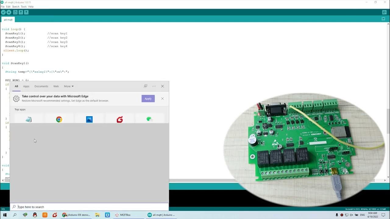 Lesson32 remote control KC868 A4 by MQTT cloud server arduino code ...