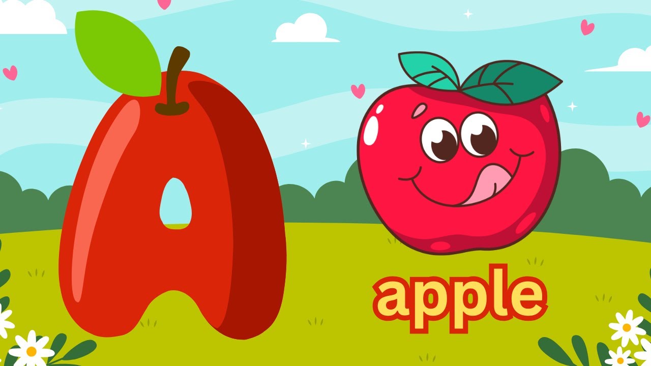 Abcd Song For Preschoolers | A is for Apple a a Apple, B is for Bat b b ...