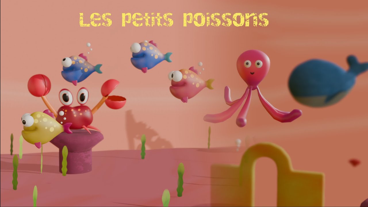 Les petits poissons dans l'eau - chanson pour les bébés - posvenuse ...
