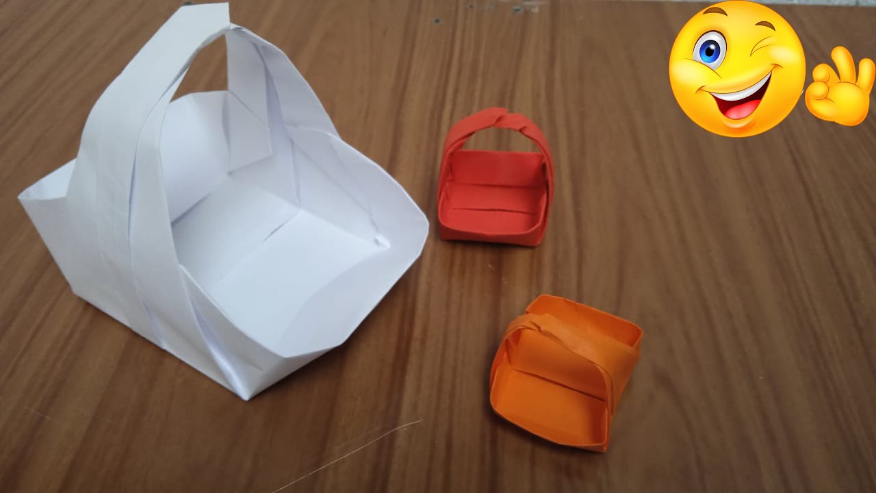 How to make a Paper Basket / DIY Origami Basket - YouTube