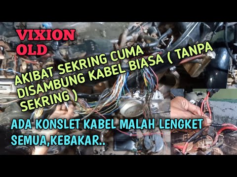 AKIBAT SEKRING GAK DIPASANG, HANYA DISAMBUNG KABEL BIASA,,ADA KONSLET ...
