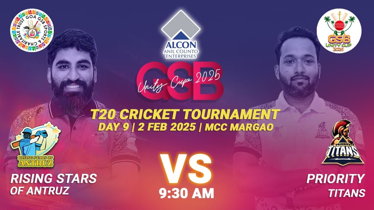 🔴Live | ALCON GSB UNITY CUP 2025 | RISING STARS ANTRUZ VS PRIORITY ...