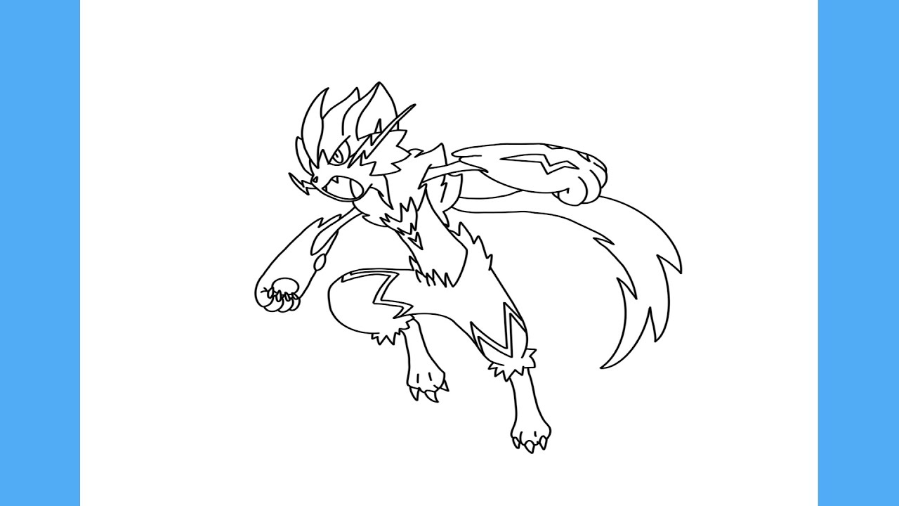 HOW TO DRAW POKÉMON ZERAORA - HOW TO DRAW POKÉMON - YouTube