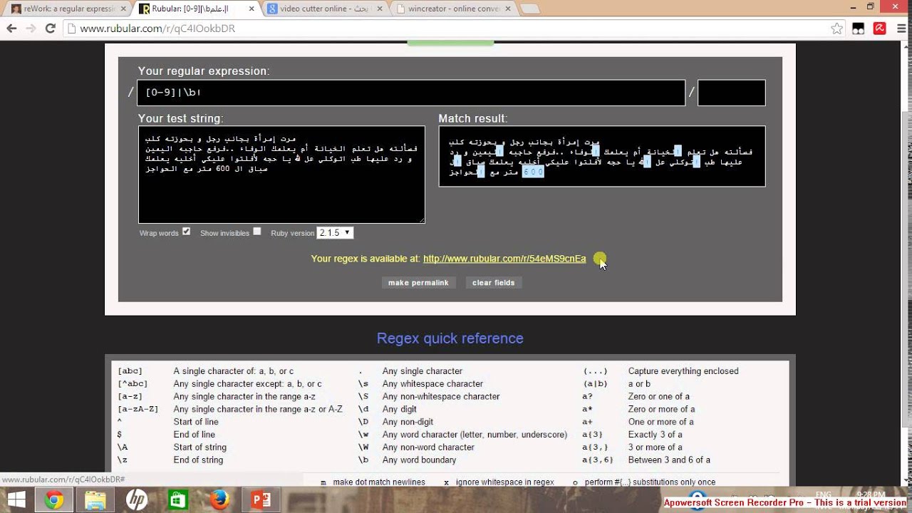 regular expression tools ( Rubular and Rework ) - YouTube