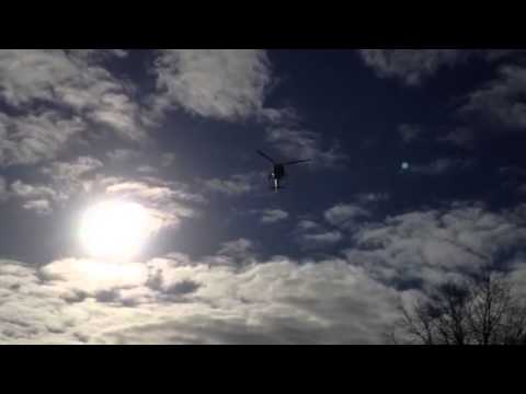 Helicopter landing at Brookby school - YouTube