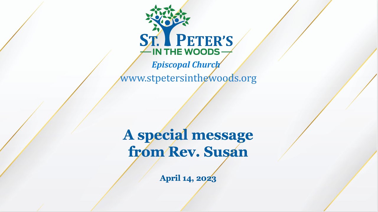 A special message from Rev. Susan - YouTube