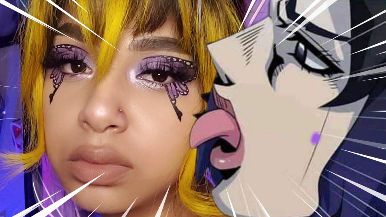 Demon Slayer: Shinobu Kocho Inspired Makeup (vertical video) - YouTube