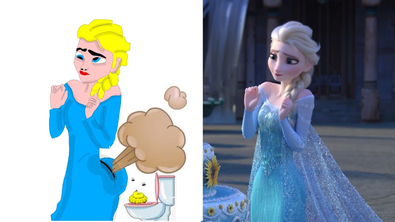 Frozen 2 Elsa funny Drawing memes - Try not To laugh - YouTube