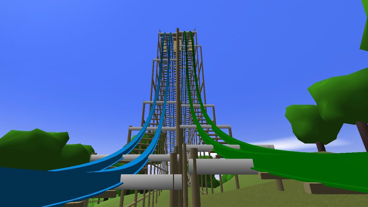 Twisted Racers Custom RMC Hybrid roller coaster - YouTube