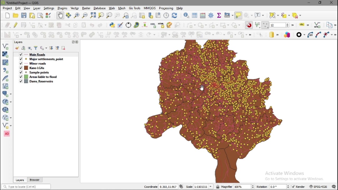 Drawing our first map with QGIS - starting simple 1 - YouTube