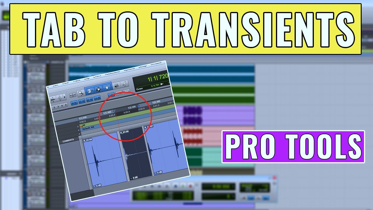 How to use Tab to Transients in Pro Tools -- OBEDIA.com Avid Pro Tools ...