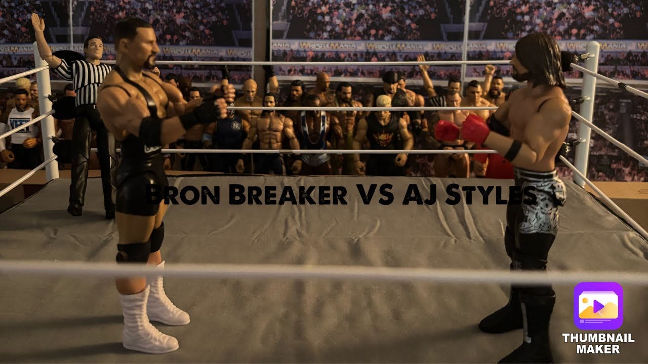 Bron Breaker VS AJ Styles #wwe #wwewrestler #actionfigures - YouTube