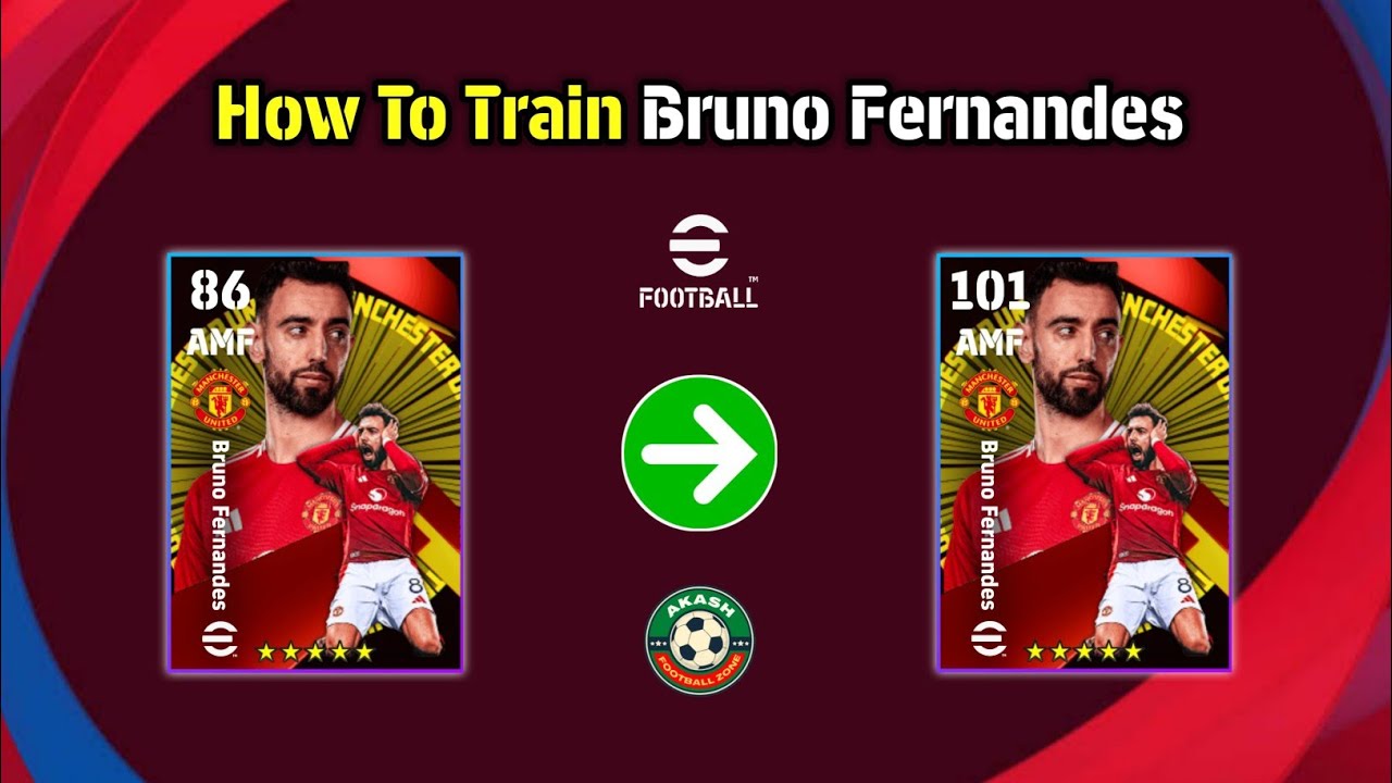 Best Training Guide Of Bruno Fernandes In eFootball 2025 | Manchester ...