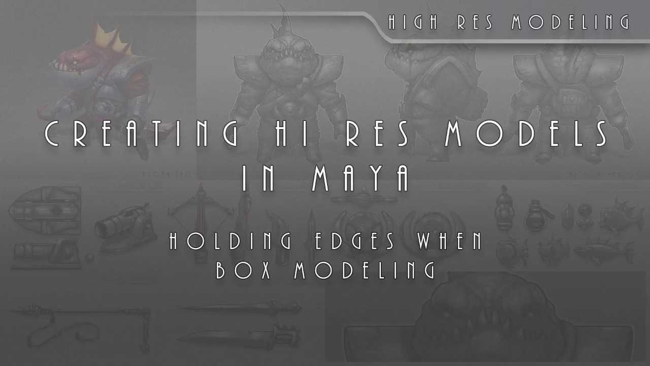 Intro To Game Asset Creation 012 Hi-Res Box Modeling In Maya - YouTube