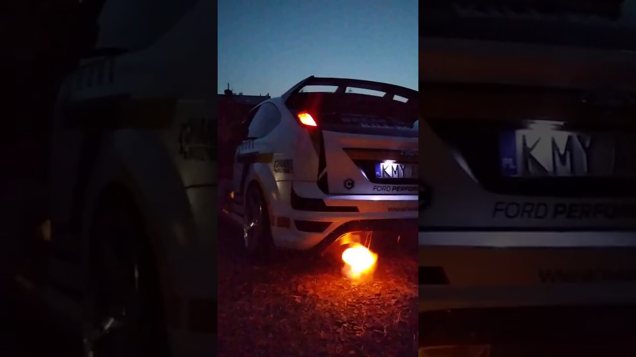 Ford Focus ST MK2 Flames Straight Pipe Loud 3 inch Modded - YouTube