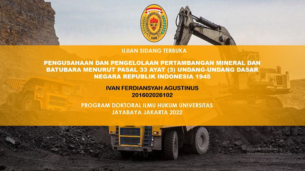 PROMOSI UJIAN TERBUKA : IVAN FERDIANSYAH AGUSTINUS / 201602026102 - YouTube