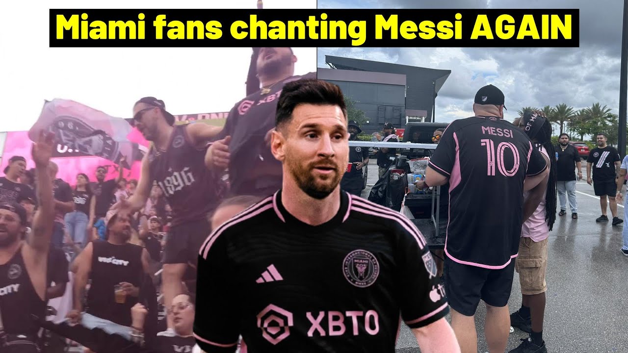 Inter Miami fans chant Messi during Inter Miami vs Columbus Crew - YouTube