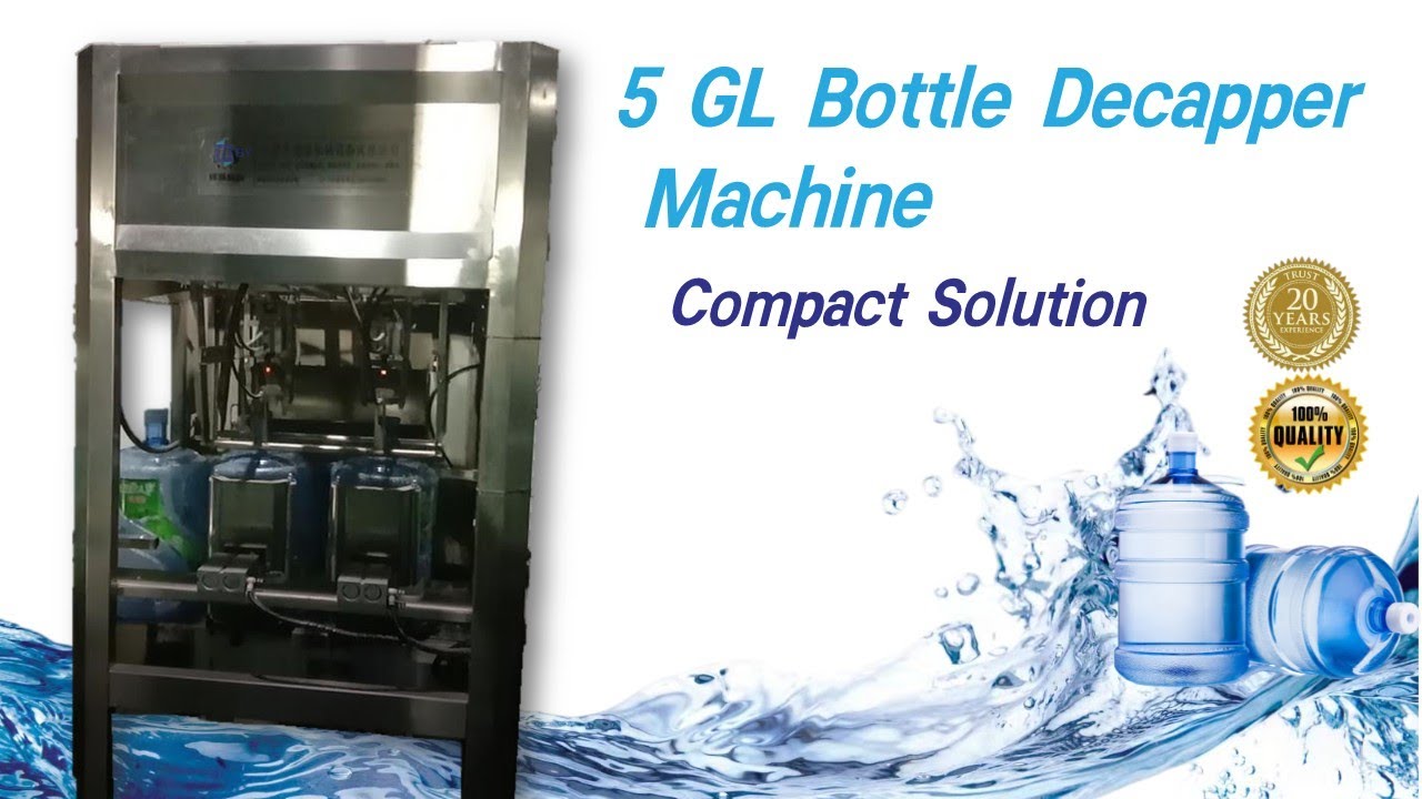 5 gallon water bottle decapper - YouTube