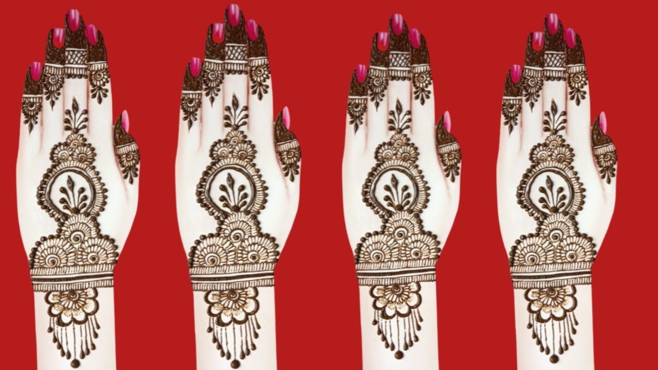 न्यू इजी स्टाइलिश बैक हैंड मेहंदी डिजाइन | Mehandi ka design | Mehandi ...
