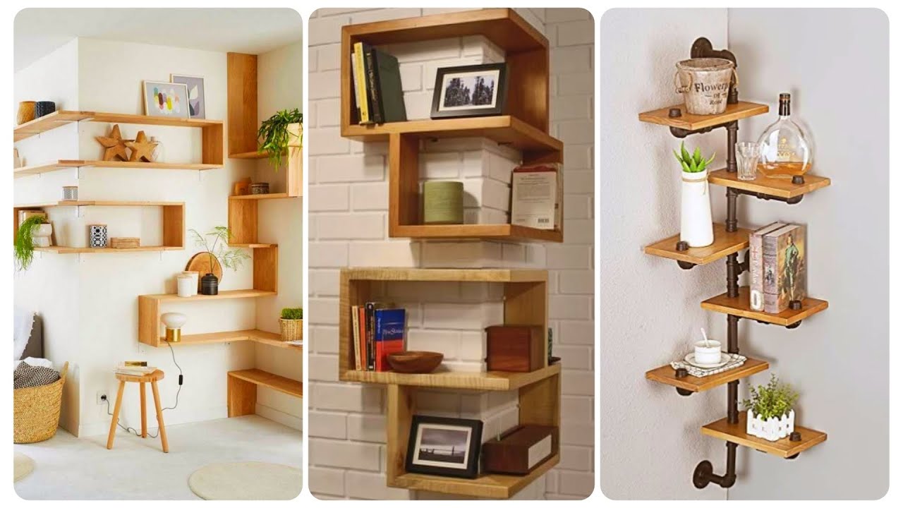 Modern Corner Wall Shelves Design You'll Love | Wooden Wall Rack ...