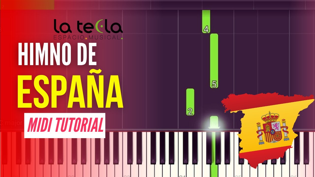 🎹HIMNO de España TUTORIAL PIANO🔥 MARCHA granadera Midi + Syntesia - YouTube