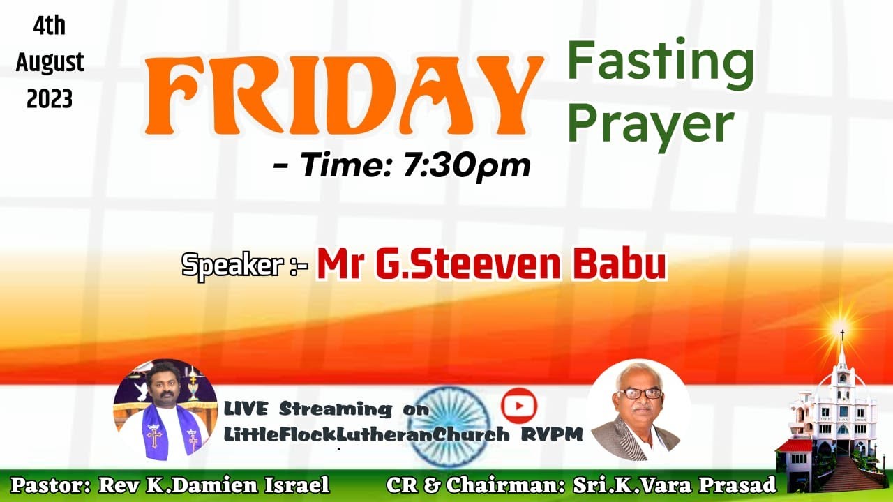 Friday Fasting Prayer Service || 11 Aug 2023 || - YouTube