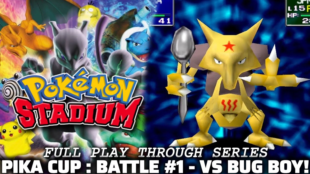 PIKA CUP | BATTLE #1 | VS BUG BOY | POKEMON STADIUM N64 FULL GAME ...