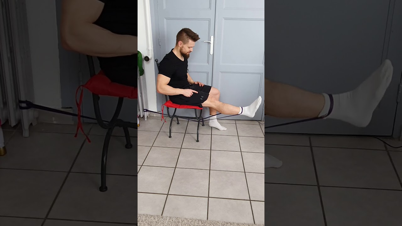 Leg extension / resistance band / one leg - YouTube