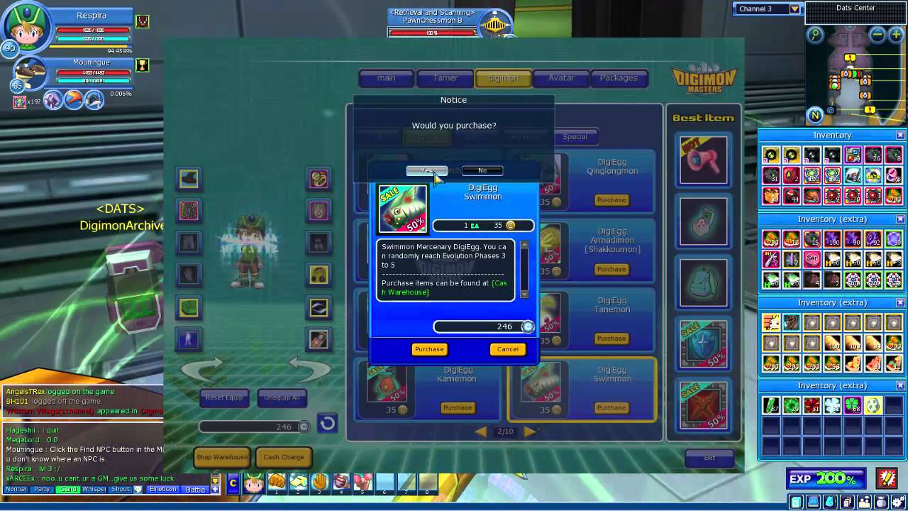 Shopping For [5/5] Swimmon - Digimon Masters Online! - YouTube