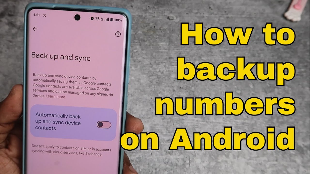 How to backup, restore contact numbers on Android Phone - YouTube