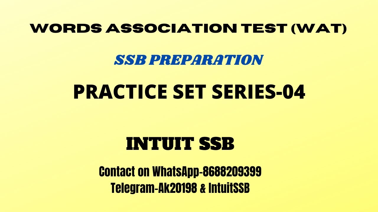 Word Association Test Series-04 - YouTube