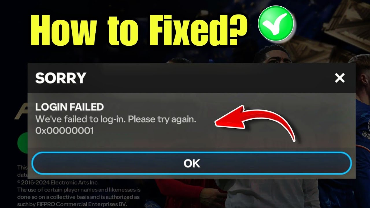 How to fix fifa mobile login failed 0x00000001 problem solved | Fc mobile login failed problem ...